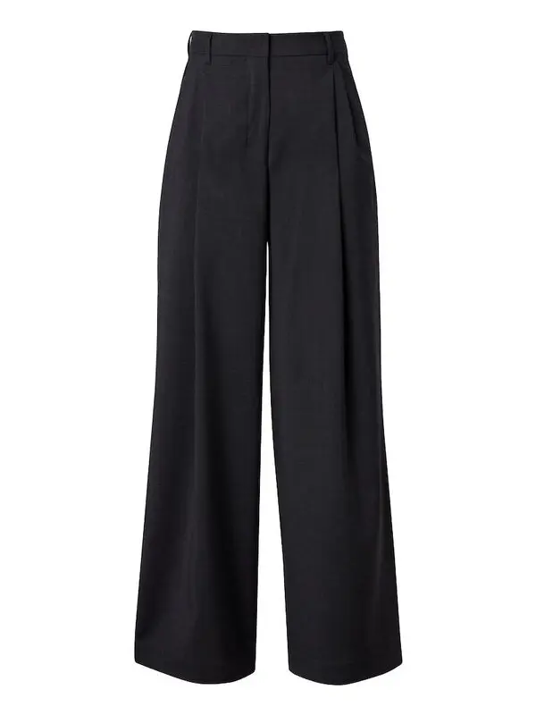 Max Mara Wool Wide-leg Pants - Grey