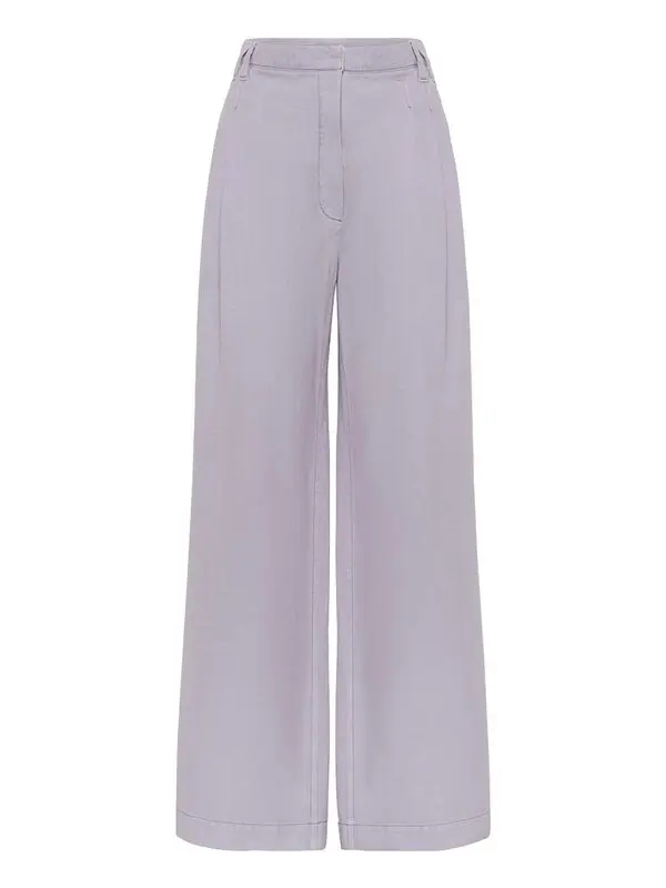 Brunello Cucinelli Wide Leg Pleated Trousers - Lavender