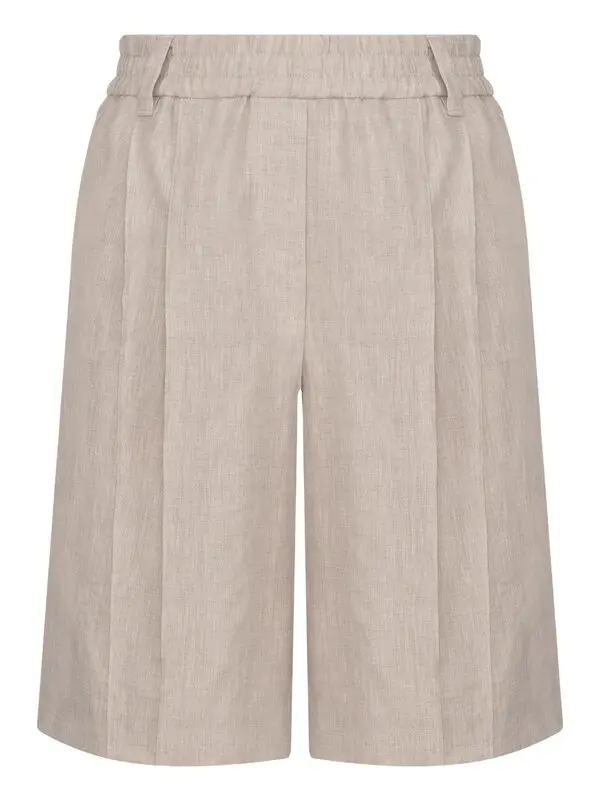 Brunello Cucinelli Elastic Waist Shorts - Light Brown