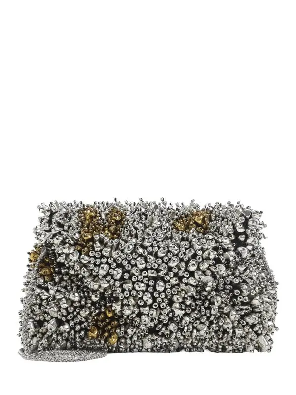 Dries Van Noten Embellished Clutch Bag - Silver