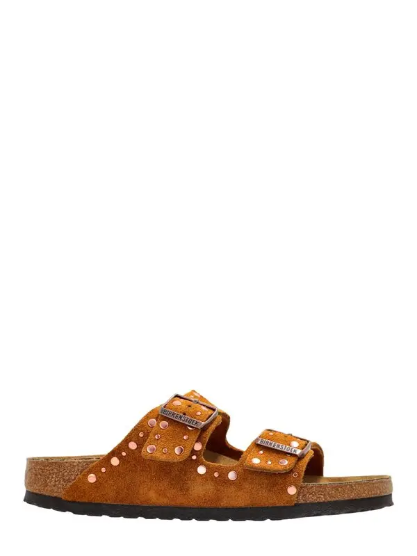 BIRKENSTOCK Arizona Studded Flat Sandals - Brown
