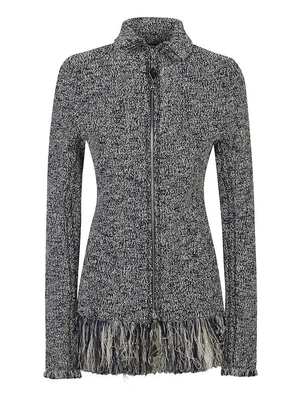 Rabanne Fringed Cardigan - Gray
