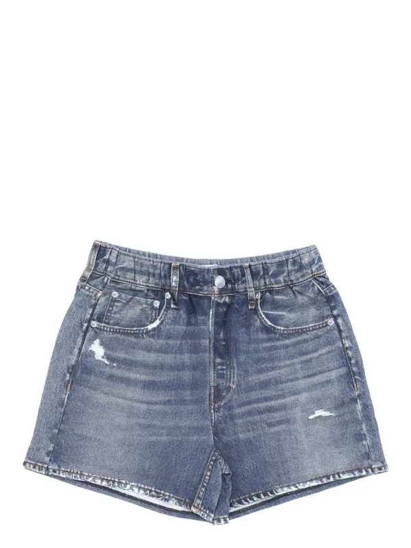 RAG  BONE Rag & Bone Distressed Denim Shorts - Gray