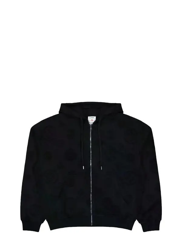 Casablanca Appliqué Monogram Hoodie - Black