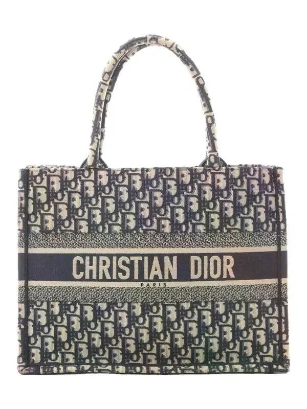 Dior Medium Book Oblique Tote Bag - Blue
