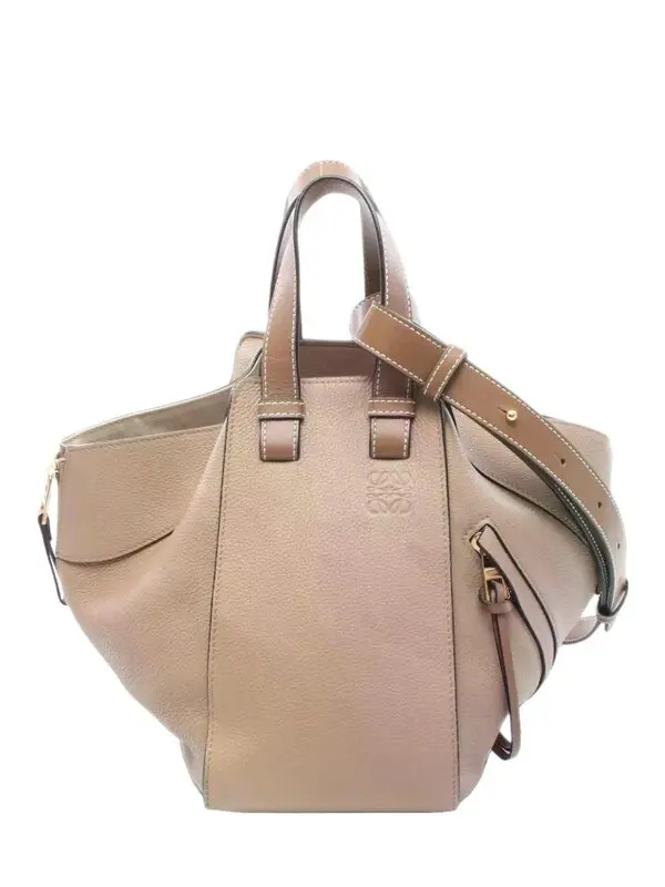 Loewe Hammock Leather Handbag - Neutrals