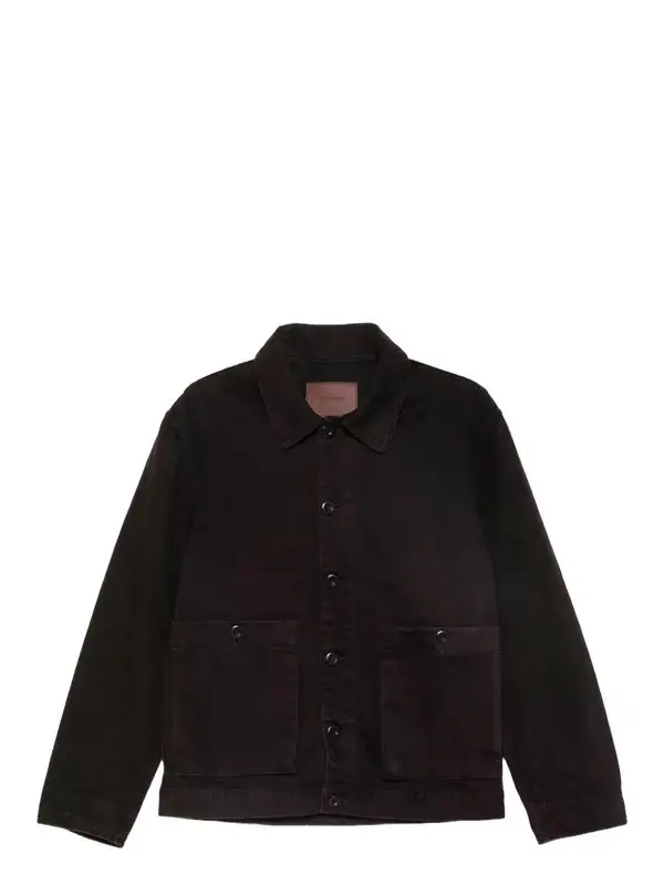 Sandro Buttoned Denim Jacket - Brown