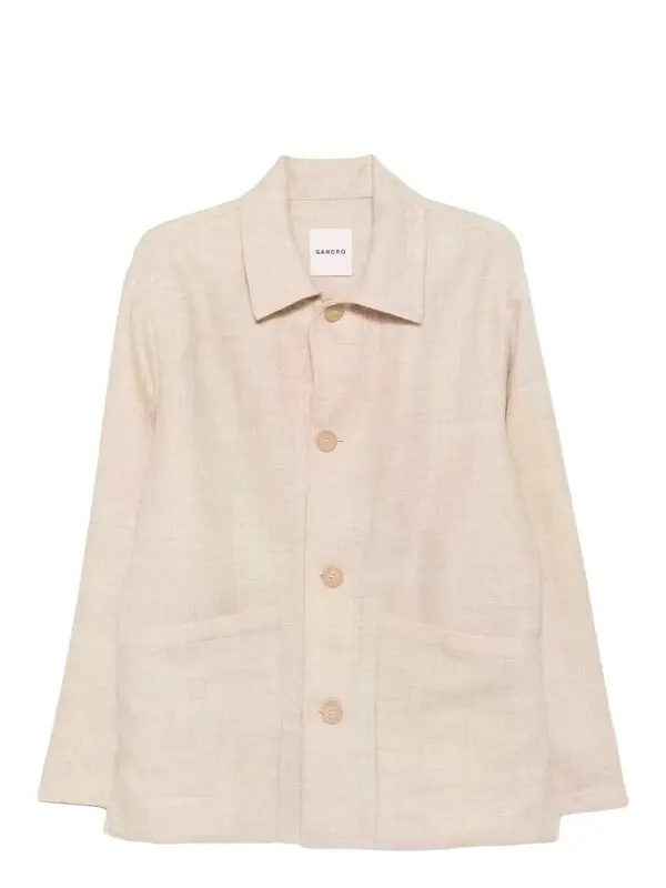 Sandro Wool Jacket - Neutrals