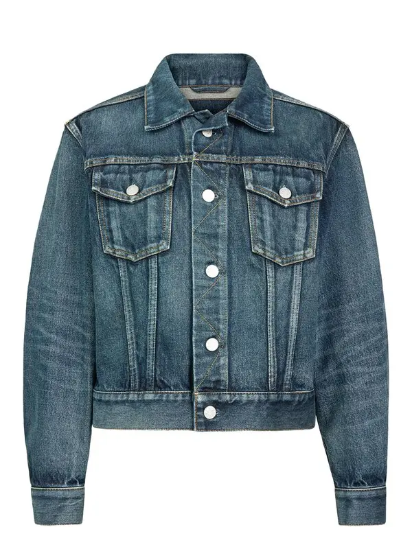 Alaïa Denim Trucker Jacket - Blue