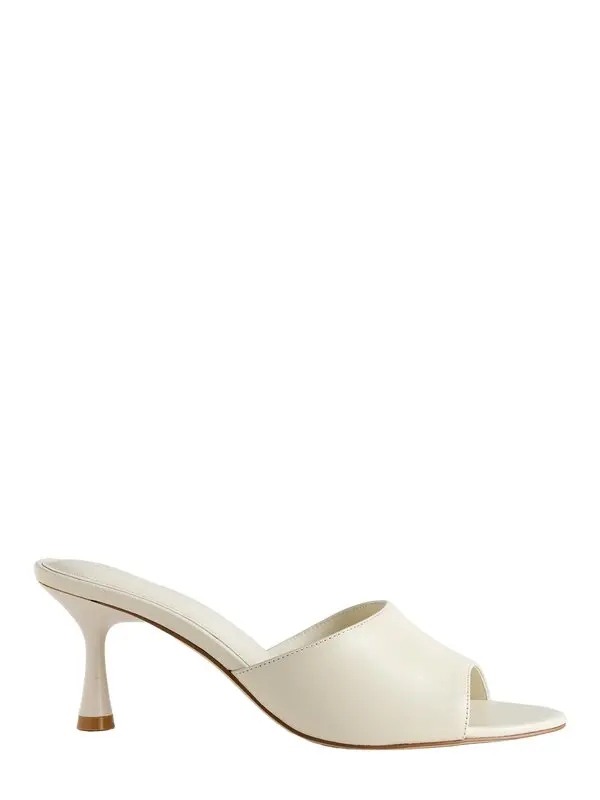 Quince Italian Leather Stiletto Mule - Bone