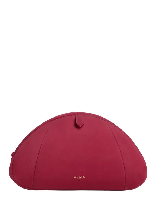 Alaïa Small Suede Purse Clutch - Red