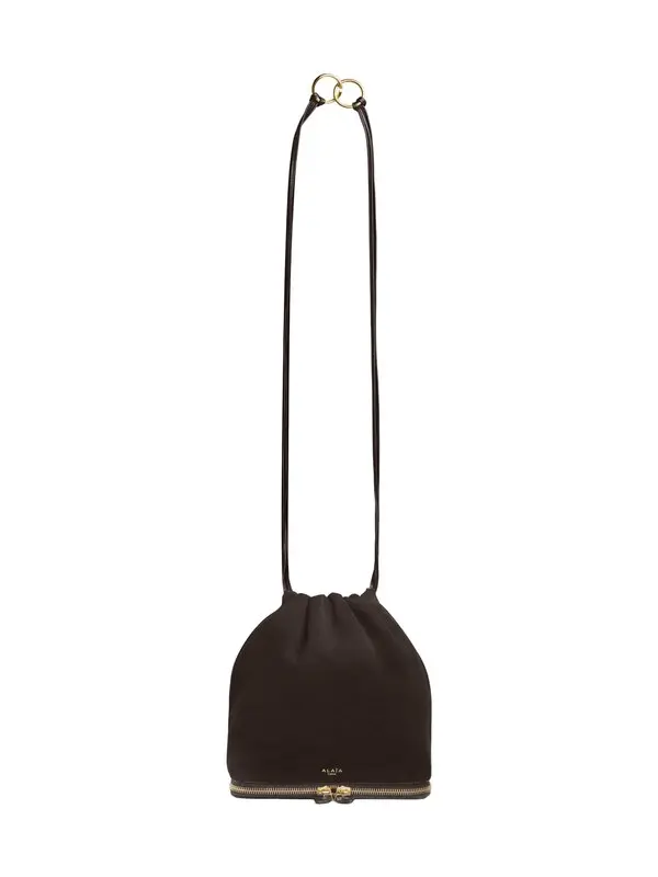 Alaïa Le Ponchon Suede Bag - Brown