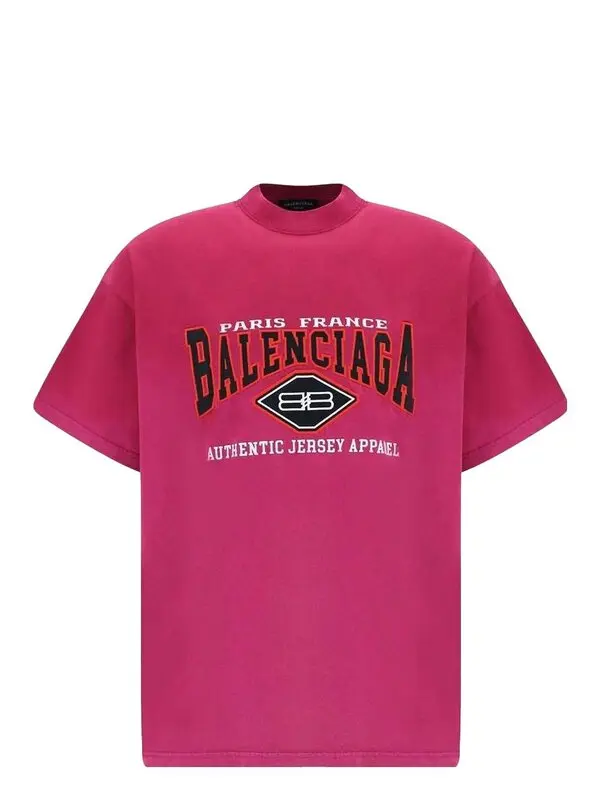 Balenciaga B Authentic Vintage Jersey Oversized T-shirt - Pink