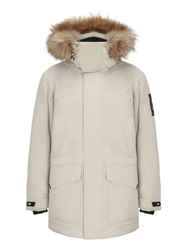 NEW BALANCE Hooded Down Parka - White