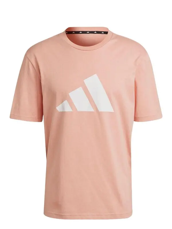 Adidas Logo Printing Pattern Round Neck Pullover Short Sleeve Pink T-shirt - Default Colorway