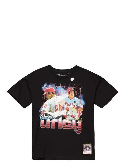Mitchell & Ness Chase Utley Philadelphia Phillies Legendary Collage Player T-shirt - Black