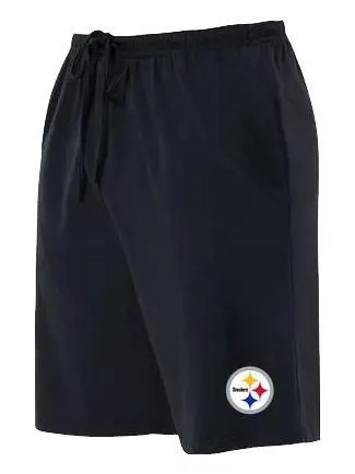 CONCEPTS SPORT Pittsburgh Steelers Fleece Lounge Shorts - Black