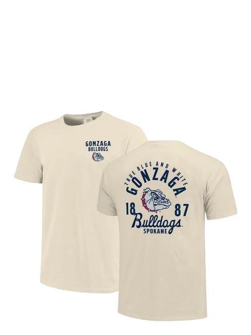 IMAGE ONE Gonzaga Bulldogs Comfort Colors Mascot Overlay T-shirt - Cream
