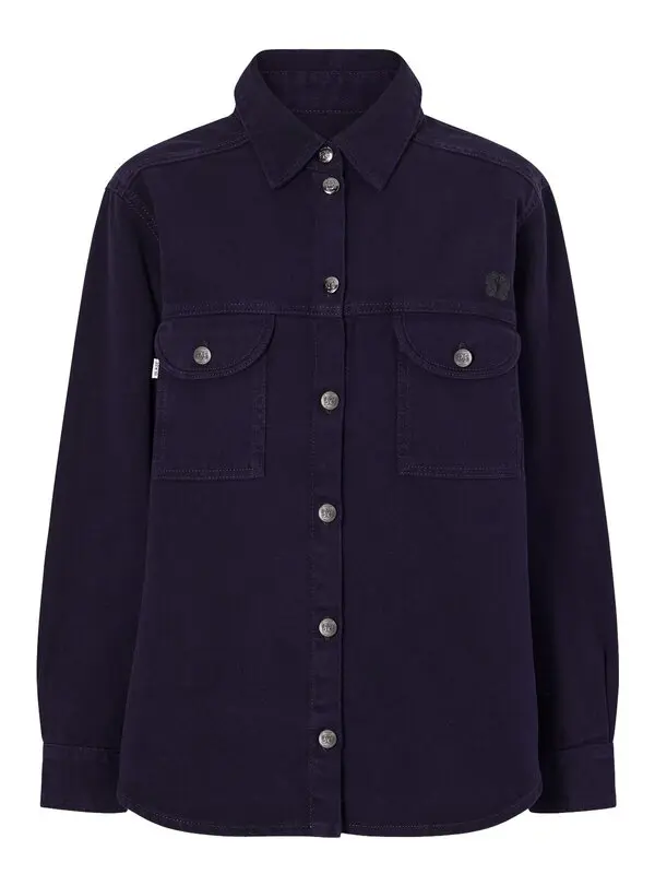 BLAZÉ MILANO Embroidered Denim Shirt - Blue