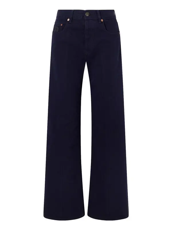 BLAZÉ MILANO Clapotis Maline Mid-rise Wide-leg Jeans - Blue