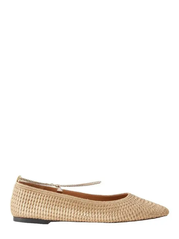 Stella McCartney Woven Lurex Ballet Flats - Gold