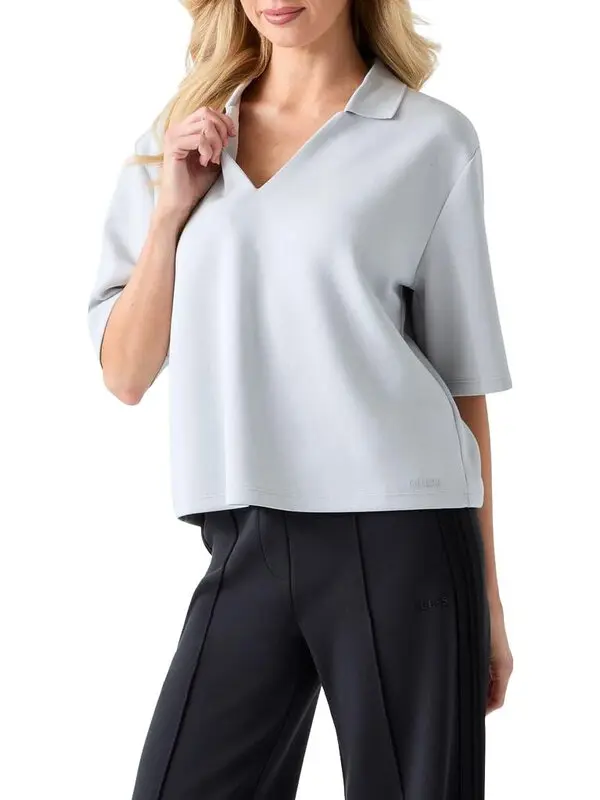 Guess Lyra Relaxed Fit Polo Shirt - Open Grey