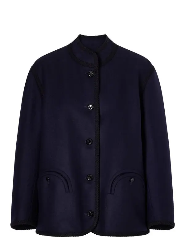 BLAZÉ MILANO Nitak Curly" Virgin Wool Coat - Blue