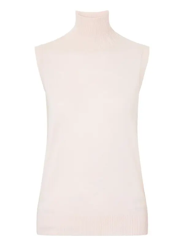 Sportmax Sleeveless Turtleneck Wool Sweater - Pink