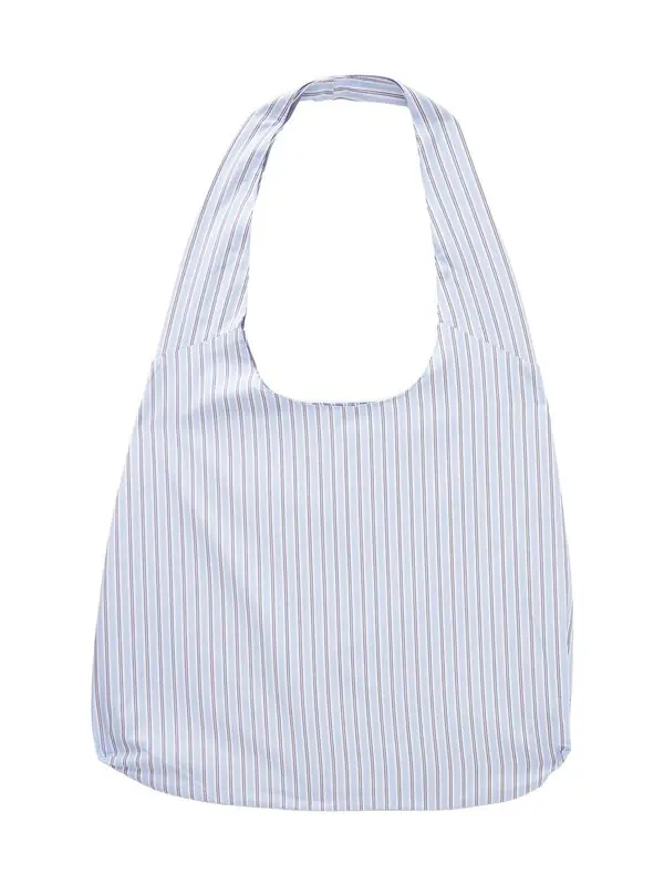 GOHAR WORLD Striped Cotton Shoulder Bag - Blue