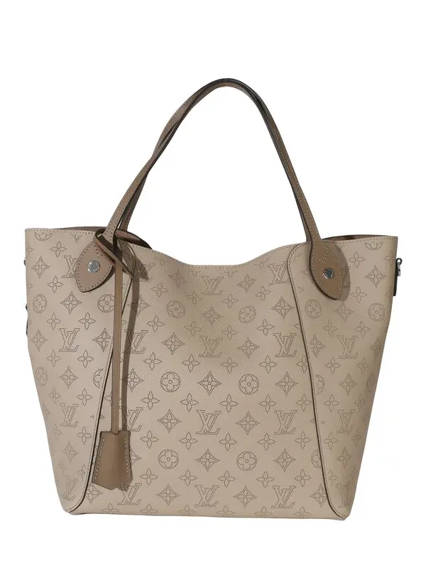 LOUIS VUITTON Galet Monogram Mahina Blossom Mm Tote - Gray