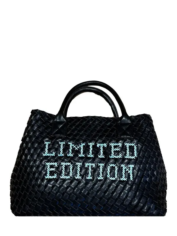 LILLY LOVES Limited Edition Woven Shoulder Bag - Black