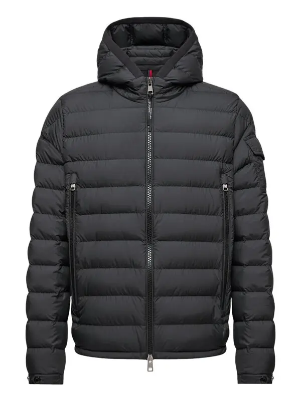 Moncler Galion Hooded Short Down Jacket - Black