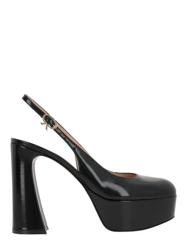 GIANVITO ROSSI Bessie Round Toe Platform Pumps - Black