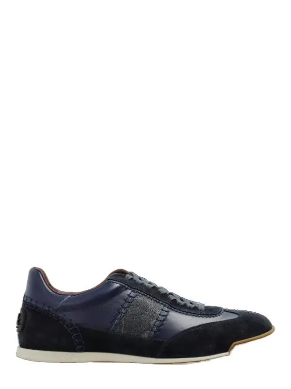Etro Lace-up Sneakers With Perforated Details - Black
