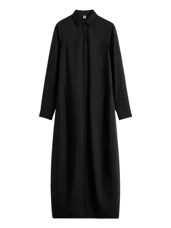TOTEME Parachute Silk-blend Maxi Dress - Black