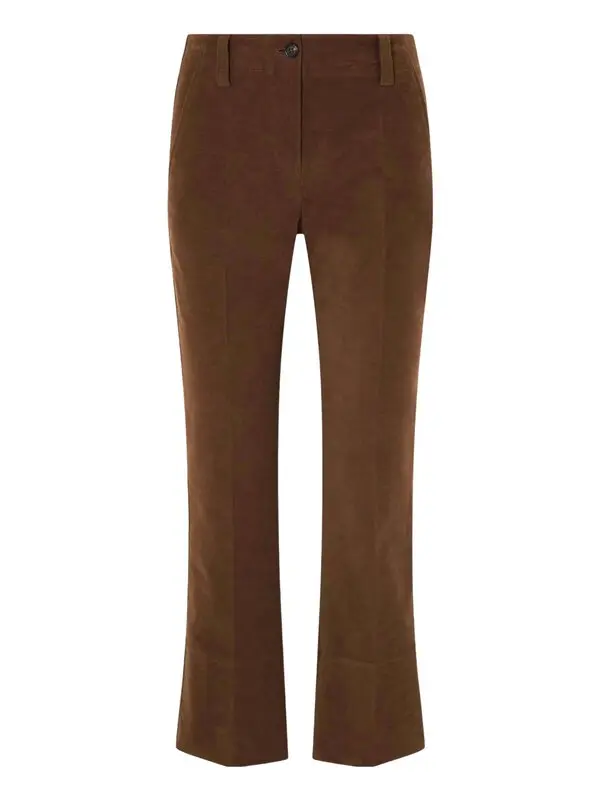 Brunello Cucinelli High-waisted Flared Leg Casual Pants - Brown