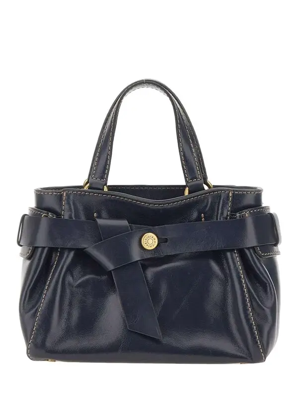 GIANNI CHIARINI Miranda Handbag With Knot Detail - Dark Blue