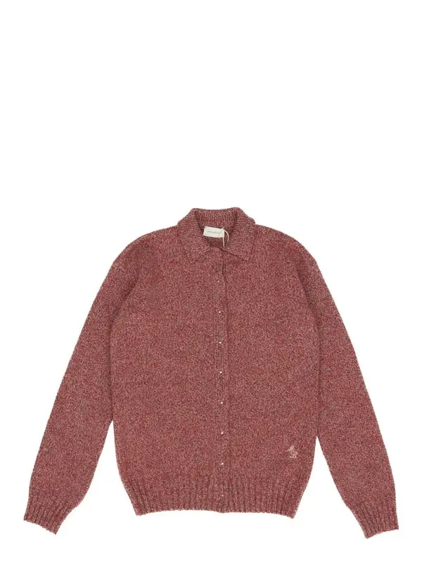 Magda Butrym Long-sleeved Knitted Cardigan - Red