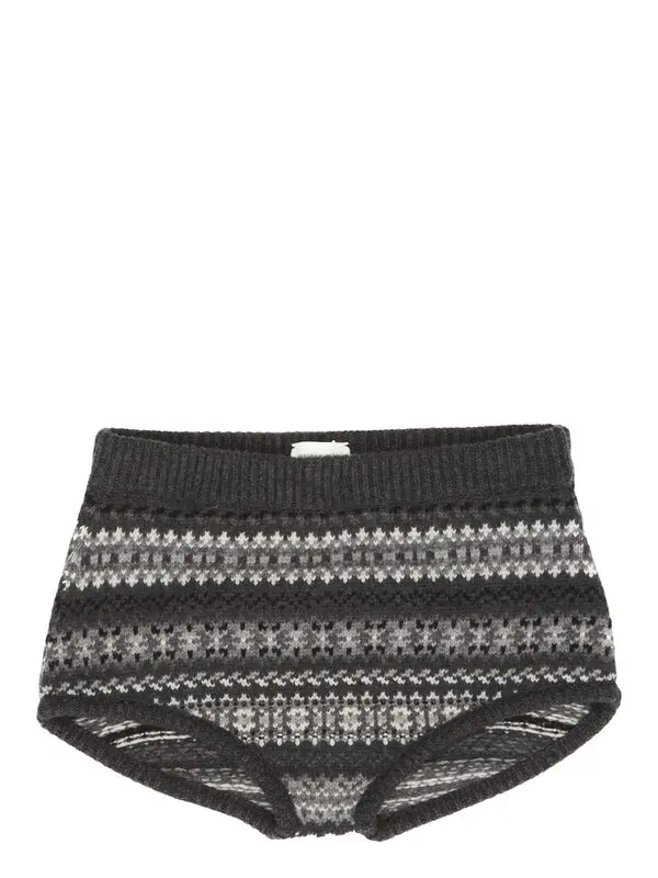 Magda Butrym Jacquard Knit Shorts - Black