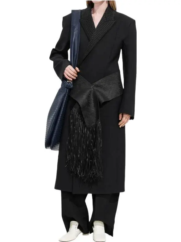 Bottega Veneta Wool And Mohair Blend Coat - Double Black