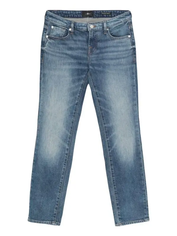 7 For All Mankind Low Cigarette Jeans - Blue