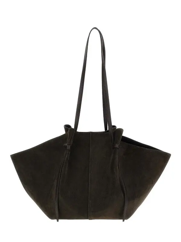 Yuzefi Mochi Knot Detailed Large Shoulder Bag - Brown