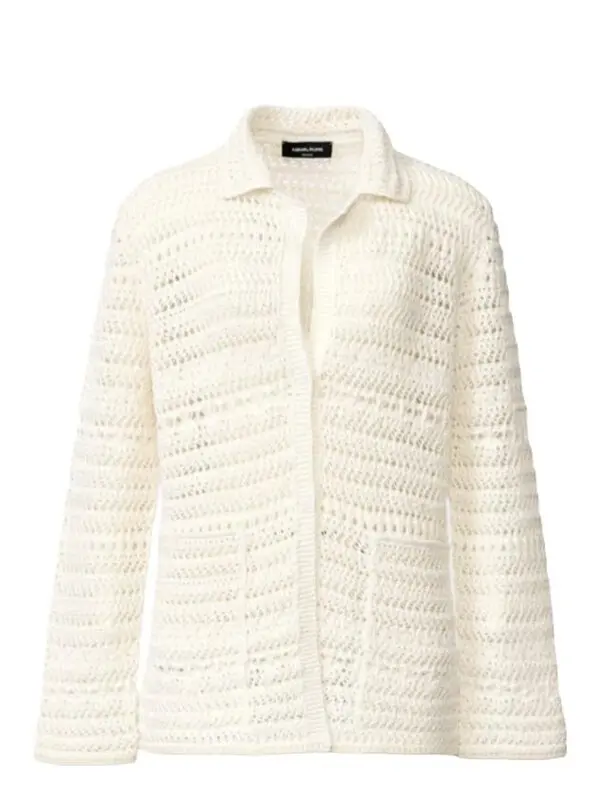 Fabiana Filippi Long Sleeve Collared Cardigan - No