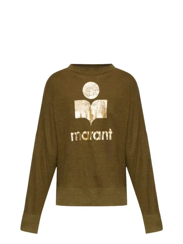 Isabel Marant Étoile Long Sleeve Graphic T-shirt - Brown