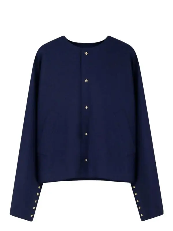 Celine Long-sleeved Button-detailed Jacket - Blue
