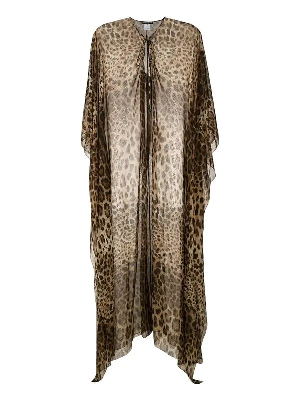 Dolce & Gabbana Leopard Print Kaftan - Multicolor