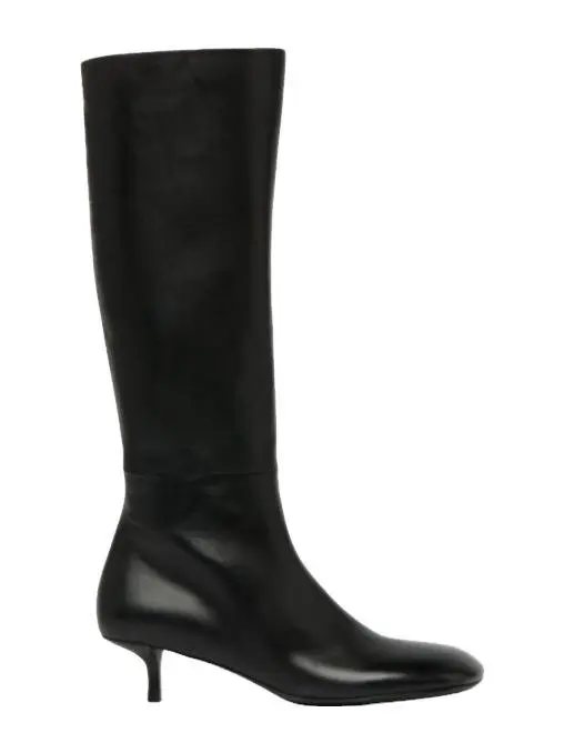 Marsèll Knee-high Leather Boots - Black