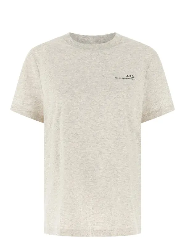 A.p.c. Cohbo Logo Printed Crewneck T-shirt - Beige