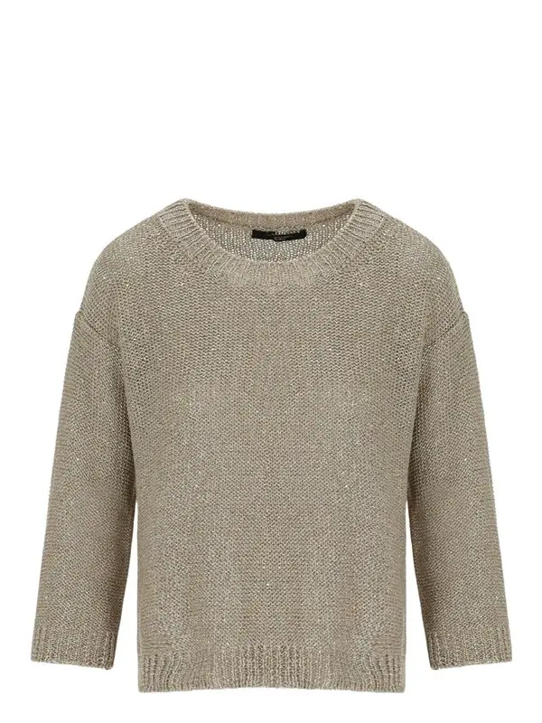 Max Mara Crewneck Knitted Pullover - Nude