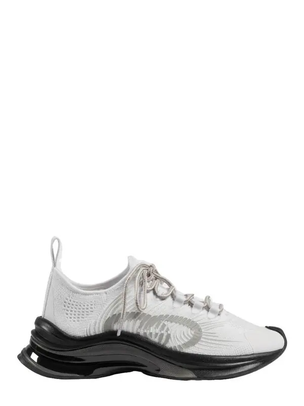 Gucci Low-top Sneakers With Rubber Double G Details - Black